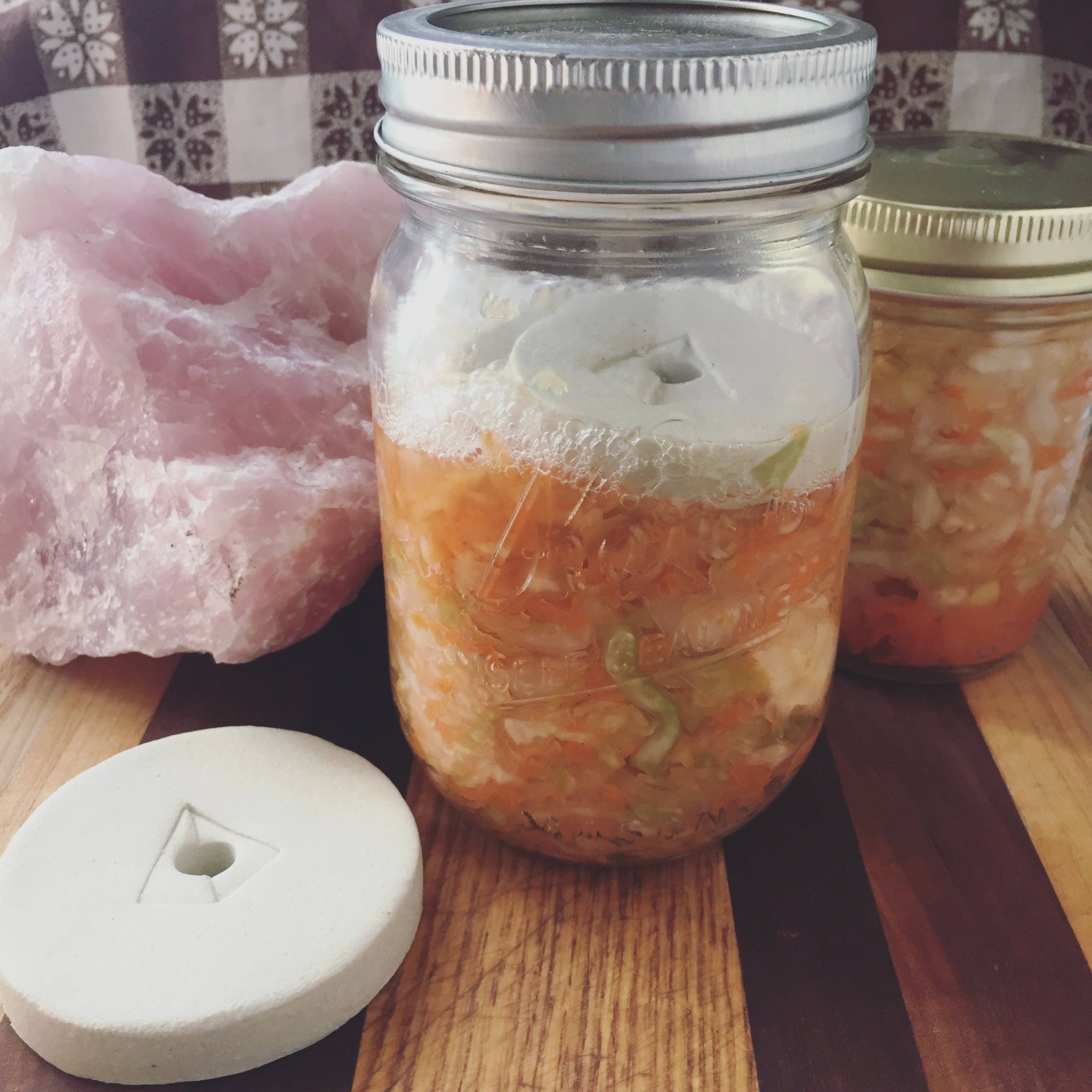 Fermentation Weights Set - 2 Mason Jar Weights – siennaceramics